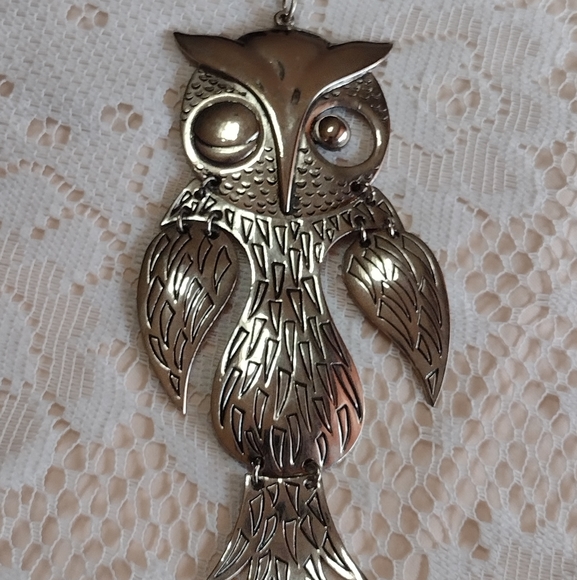 Tortolani | Jewelry | Vintage 96s Tortolani Silver Plated Oversized Owl ...